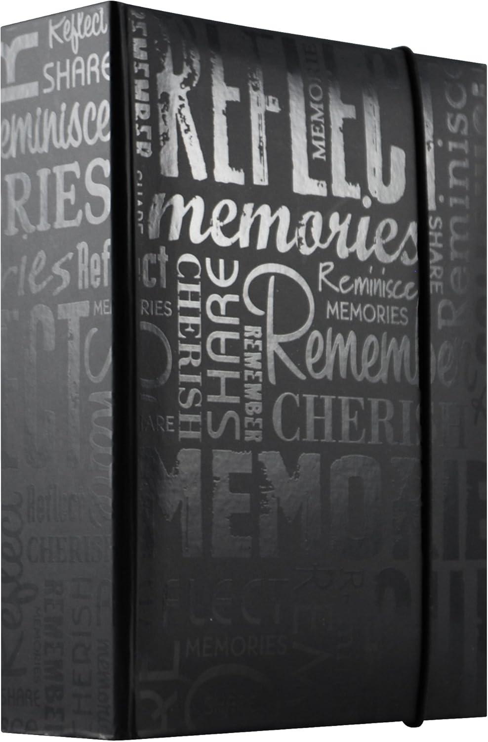 MCS Embossed Memories 100-Pocket 4×6 Photo Album, Black - MCS